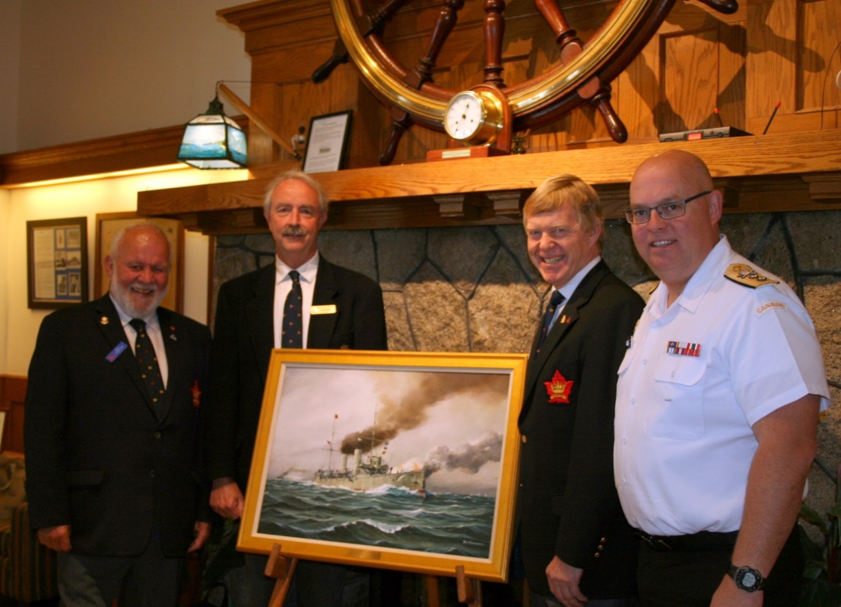 HMCS Rainbow Artefact Joined by Artwork - Naval Association of Canada